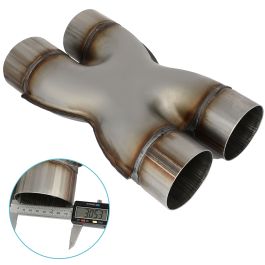 Universal Dual 3" In/Out Crossover X Pipe Exhaust Tip 12" Length ...