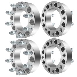 4Pcs 2" 8x6.5 8x165.1 Wheel Spacers 14x1.5 Studs For 02 GMC Sierra 3500 ...